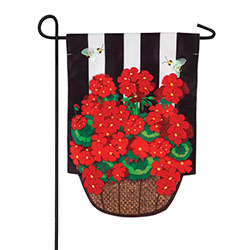 18"x12" Geraniums Garden Flag - Martin's Flag Company